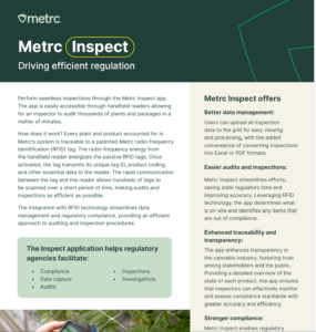 Metrc Inspect - Driving efficient regulation | Metrc
